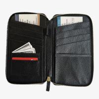 China Portable Pebble Leather Passport Holders Travel Document Wallet Custom Logo CE REACH for sale