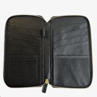 China Portable Pebble Leather Passport Holders Travel Document Wallet Custom Logo CE REACH for sale