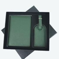 China Portable PU Saffiano Leather Passport Holders Set Custom Logo Passport Cover for sale