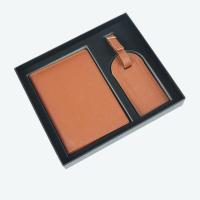 China Portable PU Saffiano Leather Passport Holders Set Custom Logo Passport Cover for sale