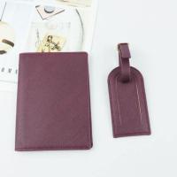 China Portable PU Saffiano Leather Passport Holders Set Custom Logo Passport Cover for sale