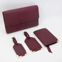 China OEM PU Saffiano Leather Monogrammed Passport Case Travel Long Wallet Collection Kits for sale