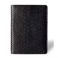 China Black Color Embossed Leather Passport Holders , Travel Ticket Holder For Mens Womens for sale