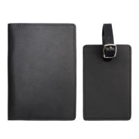 China Customized PU Leather Travel Passport Cover Gift Set RFID Personalized Passport Holder for sale
