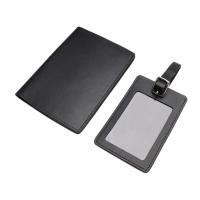 China Customized PU Leather Travel Passport Cover Gift Set RFID Personalized Passport Holder for sale