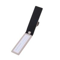 China PU Leather Luggage Tags Water Resistant Name ID Label Luggage Tag Identifier Custom Logo for sale