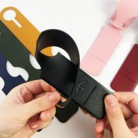 China Travel Boarding PU Leather Name ID Address Holder Portable Suitcase Identifier Label for sale