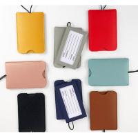 China Fashionable PU Leather Luggage Name Tag Personalized Suitcase Label Custom Size for sale