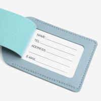China Faux Leather Baggage Luggage Tag Flip Flop Travel Airline Luggage Tag Waterproof for sale