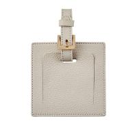 China Square Shape Genuine Leather Luggage Tags Blank Baggage Tags Custom Logo For Travelling for sale