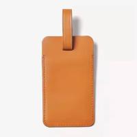 China OEM ODM Personalised Leather Luggage Tags Blank Leather Travel Tag Custom Size for sale