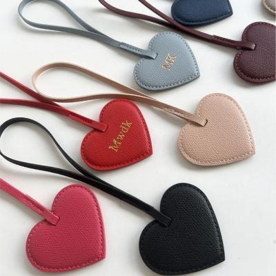 China Custom Logo Genuine Leather Luggage Tags Wedding Gift Square Luggage Travel Tags for sale