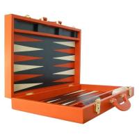 China Luxury Turkish Checkers Leather Backgammon Set Board Game Table Portable for sale