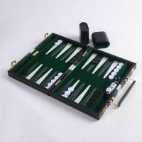 China Handmade Travel PU Leather Backgammon Set Chess Board Game Box Portable for sale