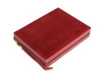 China High End Leather Backgammon Case Custom Design Handmade Zipper Travel Backgammon Set for sale
