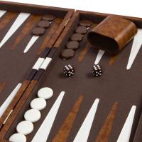 China PU Leather Backgammon Set Leather Storage Case 15 17 19 21 Inch Board Game Box for sale