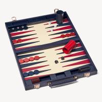 China OEM ODM Table Chess Game Wooden Leather Backgammon Board Travel Luxury Backgammon Set for sale