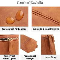 China Pentagonal Personalised Leather Glasses Cases 5 Slots Leather Eyeglass Pouch OEM for sale