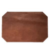 China Double Sided Luxury Genuine Leather Placemats Non Slip Waterproof Heat Resistant Table Placemats for sale