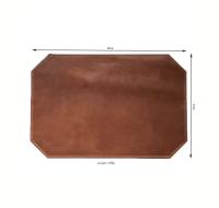 China Double Sided Luxury Genuine Leather Placemats Non Slip Waterproof Heat Resistant Table Placemats for sale