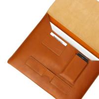 China Magnetic Closure PU Leather Tablet Sleeve Business Office Multi Pocket Organizer Case for sale