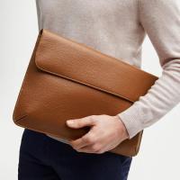 China Custom Logo PU Leather Laptop Sleeve Slim Protective 13 Inch Notebook Case for sale