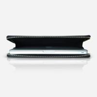 China Saffiano Leather Tech Cases Double Zipper Leather Laptop Case 13 14 15 Inch for sale