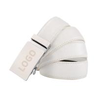 China Custom Logo Fashion Genuine Leather Belts Adjustable Casual Golf Belts for sale