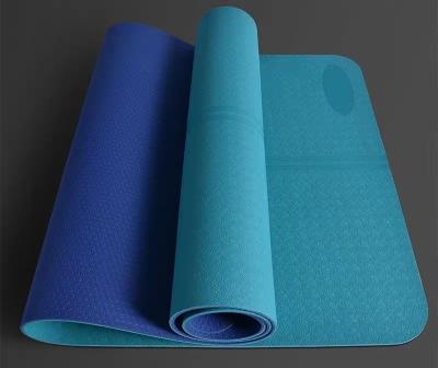 China New style fashion Eco Friendly Custom Printing non-slip exercise floor pattern waterproof washable sport TPE yoga mat for sale