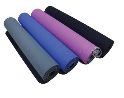 China Durable Fitness  Exercise Mat ,Natural Rubber TPE Surface Yoga Sweat Mat Unique Texture for sale