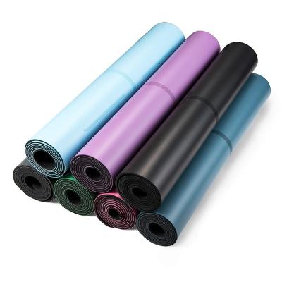 China Natural Rubber Yoga Mat/Exercise Mats, Non toxic Rubber for Gym Excercise Mat Body alignment lines for sale