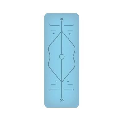China Natural Rubber Yoga Mat/Exercise Mats, Non toxic Natural Rubber for Gym Excercise Mat with Body alignment lines for sale