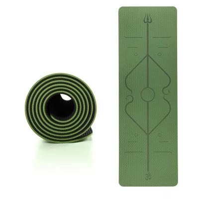 China TPE Yoga Mats,Dual Color, Environmentally friendly mat, Soft Anti Slip Sports Fitness, Exercise, Pilates Mat, Extra Grip for sale