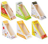China Custom Printing Sandwich Paper Color Box Packaging With Window Manufacturer for sale