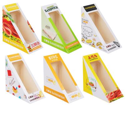 China Custom Printing Sandwich Paper Color Box Packaging With Window Manufacturer for sale