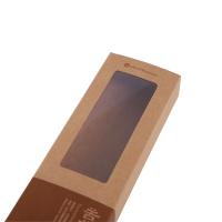 China Printed Brown Kraft Paper Noodle Box With Window Bespoke Packaging for sale