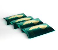 China Custom Black Paper Pillow Color Box Printing With Silver Foil Stamping Logo for sale