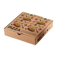 China Folded Kraft Corrugated Carboard Pizza Boxes Wholesale E Flute Pizza Box Factory for sale