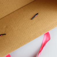 China Printing CMYK 3 Ply Strong Corrugated Box Shoes Packaging With Handle Rope for sale