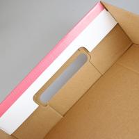China Printing CMYK 3 Ply Strong Corrugated Box Shoes Packaging With Handle Rope for sale