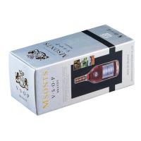 China Order F-Flute Corrugated Paper Wine Gift Box With Gold Foil Stamping Logo for sale