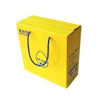 China Custom recycled Corrugated paper Food Boxes Packaging with handle rope for sale