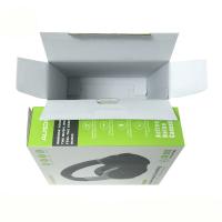 China Printed E-Flute Self Locking White Corrugated Cardboard Boxes Headphone Package for sale