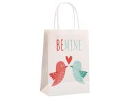 China Custom Printed White Kraft Paper Shopping Bags With Twisted Paper Handle for sale