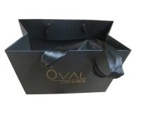 China Custom Boutique Paper Gift Bags Packaging With Gold Foil Stamping Logo Suppliers for sale