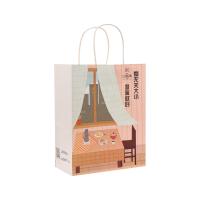China Personalised Brown Kraft Paper Takeaway Bags Wholesale With Logo Printing for sale