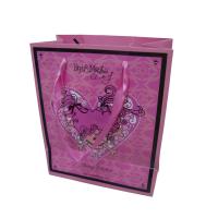 China Promotional Custom Printed Luxury Paper Euro Tote Bags With Purple Foil Logo for sale