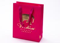China Promotional Custom Printed Red Paper Bags Gift Package With Cotton Handle Rope for sale