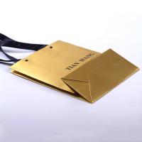 China High End Custom Gold Paper Watches Bags Satin Ribbon Rope Logo Printing for sale