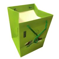 China Buy Custom Printed Square Wide Gusset Paper Paper Carry Bags Manufacturers for sale